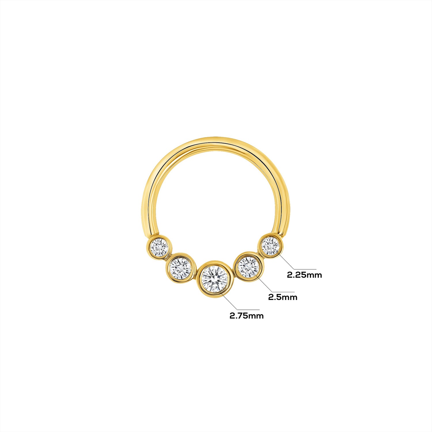 5 Gem Bezel Cluster Seamless Ring – NorVoch