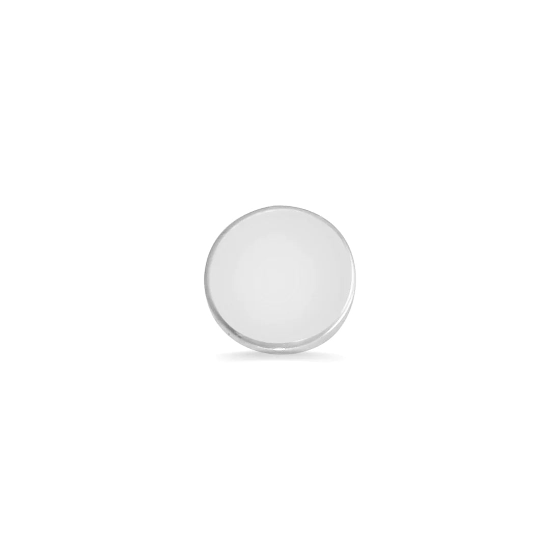 2.5mm Round Disc - 14K White Gold 25g Threadless Mirror Polished – NorVoch