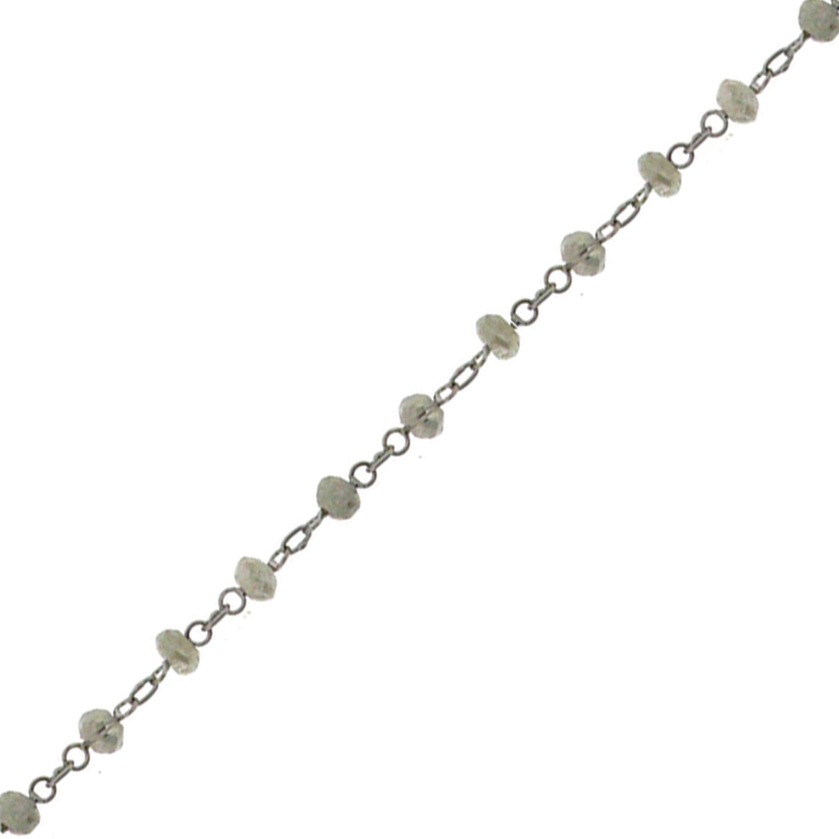 White Gold and Gray Diamond Bead Chain – NorVoch
